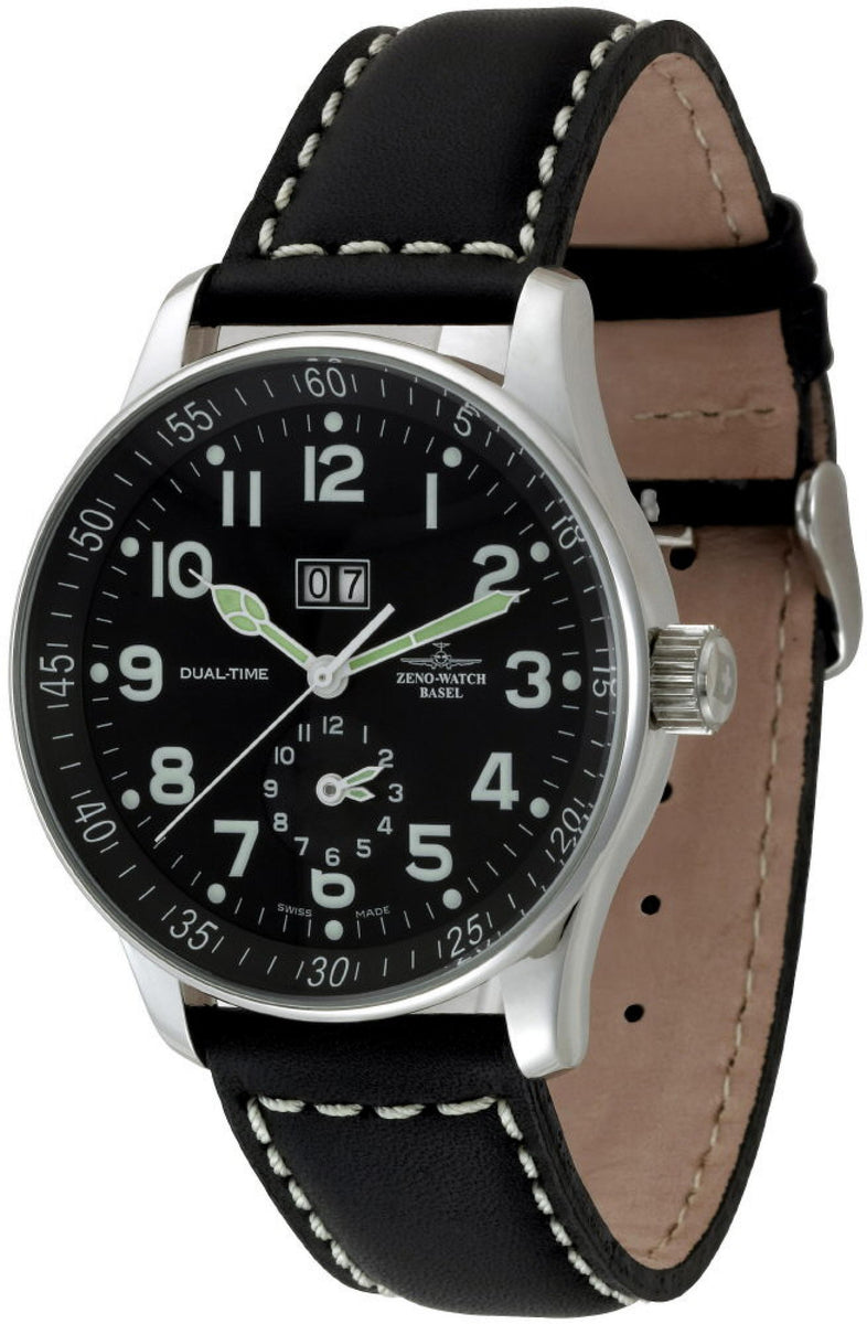 X-Large Pilot Big Date + Dual-Time – ZENO-WATCH BASEL
