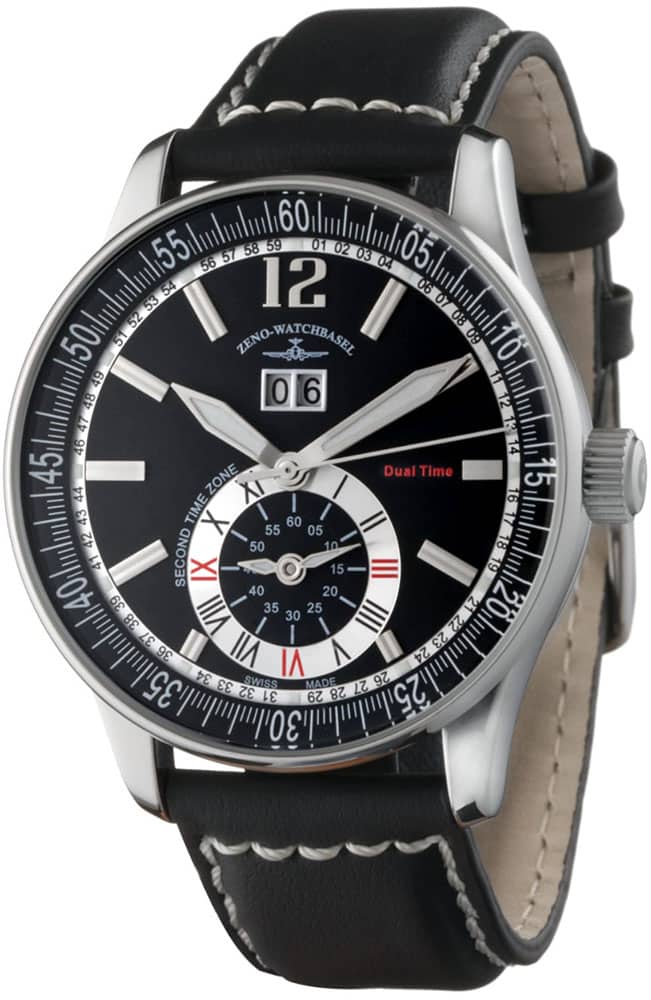 X-Large Retro Big Date Dual-Time – ZENO-WATCH BASEL